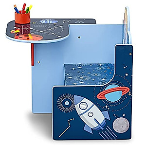 Delta Children Space Adventures Chair Desk with Storage Bin - Ideal for Arts & Crafts, Snack Time, Homeschooling, Homework & More - Greenguard Gold Certified, Blue