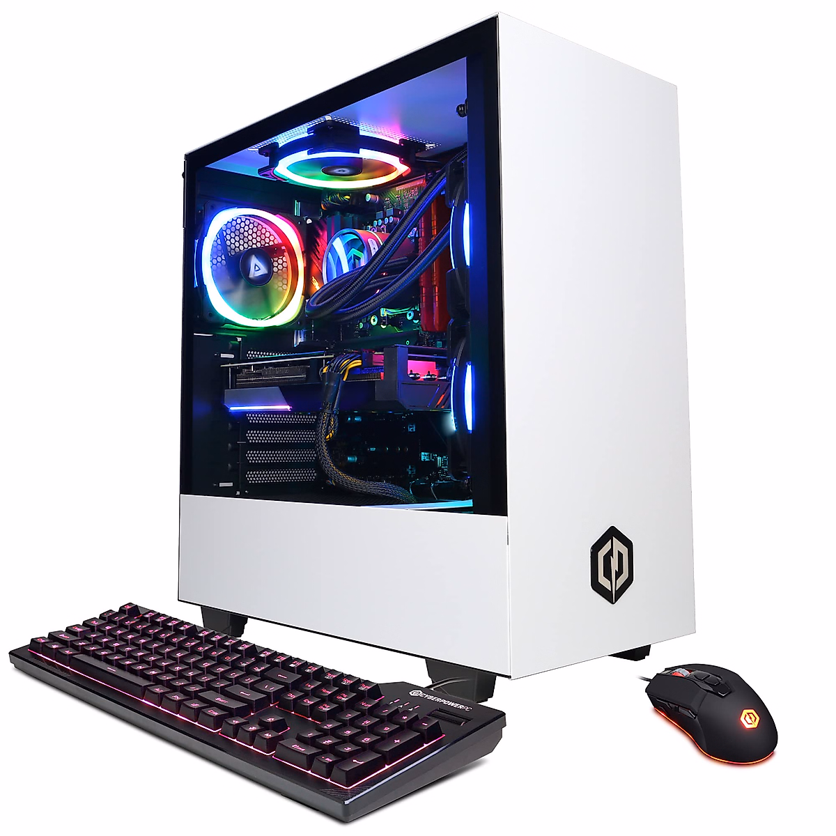 CyberpowerPC Gamer Supreme Liquid Cool Gaming PC, AMD Ryzen 9 7900X 4.7GHz, GeForce RTX 4080 16GB, 32GB DDR5, 1TB NVMe SSD, 2TB HDD, WiFi Ready & Win 11 Home (SLC8318A3), White