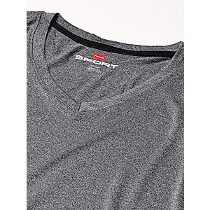 Hanes womens O9309 athletic shirts, Black Heather, Medium US
