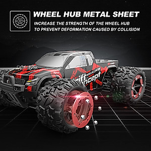 DEERC Brushless RC Cars 300E 60KM/H High Speed Remote Control Car 4WD 1:18 Scale Monster Truck for Kids Adults, All Terrain Off Road Truck with Extra Shell 2 Battery,40+ Min Play Car Gifts for Boys