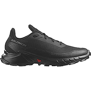 Salomon Men's ALPHACROSS 5 Trail Running Shoes for Men, Black / Black / Ebony, 12