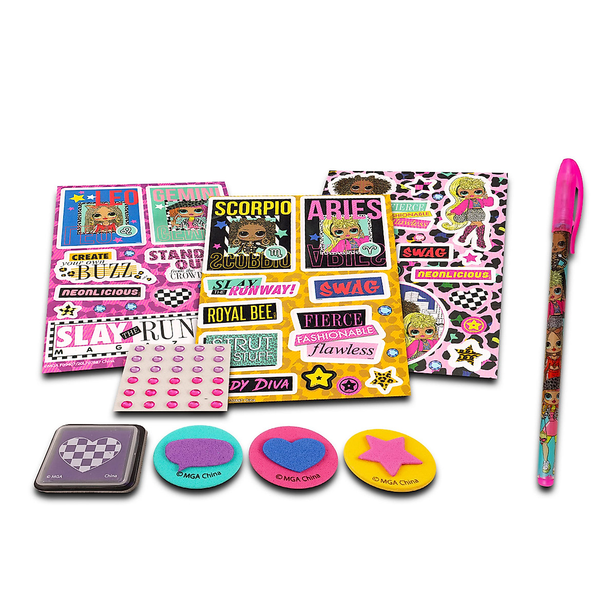 Surprise! LOL Dolls Arts and Crafts Activity Bundle, Ultimate LOL Dolls Coloring Kit with Journal, Stampers, Stamp Pads, Stickers, and More (Party Supplies Pack), Lol Dolls Toys, Lol Dolls Gifts