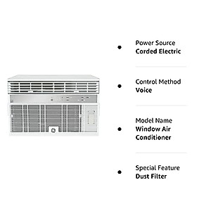 GE AHY08LZ Window Air Conditioner Complete with WiFi & Smart Home Connectivity | Energy Star Certified | Cools up to 350 Square Feet | 115 Volts | White