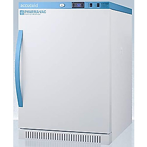 Summit Appliance ARS6PV Pharma-Vac Performance Series 6 Cu.Ft. Freestanding ADA Height Vaccine All-refrigerator with Auto Defrost, Factory-installed Lock, Digital Thermostat and White Cabinet