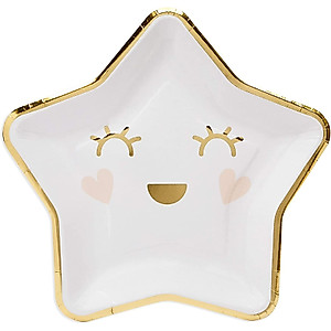 Sparkle and Bash 48-Pack Twinkle Little Star Paper Plates for Baby Shower, Gender Reveal Party (9 in)