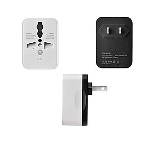 Universal Power Travel Plug Adapter Converting from EU/UK/CN/AU/JP to US (2 USB Ports)