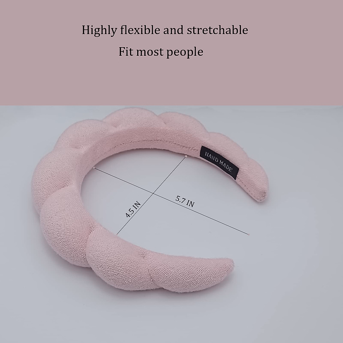 GMaxit Makeup Headband Puffy Spa Headband,Sponge Terry Towel Cloth Fabric Headbands for Women