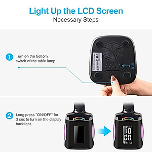 wanjiaone LED Desk Lamp with Clock,Color Changing Nightlight,Study Lamp with Pen Holder,Desk Light with USB Charger,Table Light for Home,Office,Gift for Kids,Students,Women,Black