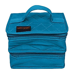 Yazzii Double Petite Craft Organizer Bag - Portable Storage Bag Organizer - Multipurpose Storage Organizer for Crafts, Toiletries, Medication, Cosmetics & Jewelry