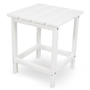 POLYWOOD ECT18WH Long Island 18" Side Table, White