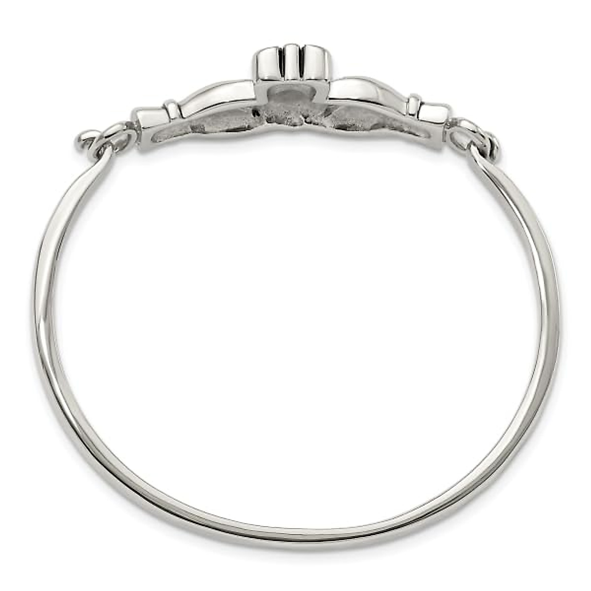 IceCarats Stainless Steel Vintage Heart Love Irish Claddagh Bangle Celtic Charm Bracelet Jewelry