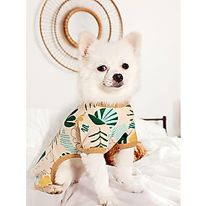 Topkins Dog Pajamas, Breathable Dog Pjs 4 Legs Dog Shirts, Soft Puppy Pajamas for Small Medium Sized Dogs (2 Pieces)