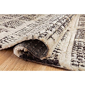 Chris Loves Julia x Loloi Alice Collection ALI-02 Cream / Charcoal 18" x 18" Sample Rug