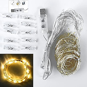 White Tulle Backdrop Curtain with Lights String for Parites 10×8ft Sheer Backdrop Curtains White Curtain Backdrop for Wedding Baby Shower Birthday Party Photo Shoot Decorations(2 Panels 10ft×8ft)