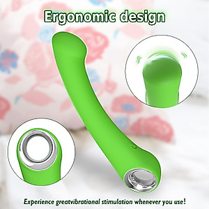 Clitoral G Spot Vibrator Sex Toy for Women,Personal Wand Massager with 9 Vibrating Modes,Waterproof Bullet Finger Anal Training Vibrators for Couple,Soft Silicone Dildo Adult Sex Toys&Game (Verdant)