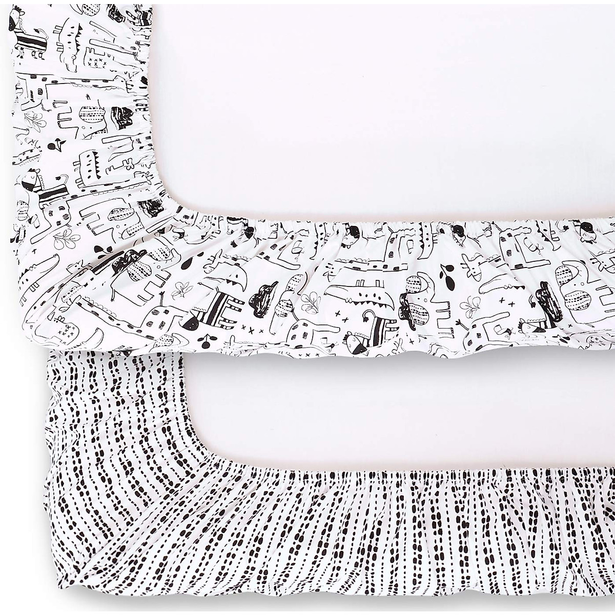 Surfing Fitted Crib Sheet,Abstract Silhouette of a Surfer Riding a Big Wave Hand Drawn Style Coastal Art Microfiber Silky Soft Toddler Mattress Sheet Fitted,28"x 52"x 8'',Baby Sheet for Boys Girls