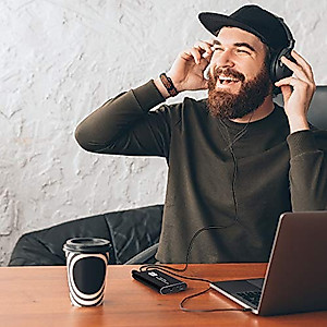 Headphone Amplifier Two-Stage Gain Switch, Portable HiFi 3.5mm Headset Amplifier Compatible Phone,Tablet, MP3/4 and Computers