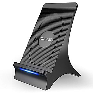 VersionTECH. Wireless Charger with Cooling Fan, Qi-Certified 15W Max Wireless Fast Charging Stand, Compatible with iPhone 13/13 Pro/13 Mini/13 Pro Max/12/SE 2020/11,Samsung Galaxy S21/S20/Note 10/S10