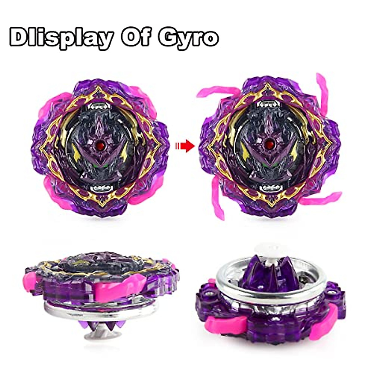 Battling Tops Burst Battle B-206 Barricade Lucifer.Il.BMb-10 Gyro Toys for Kids with B-200 Custom Bey Launcher