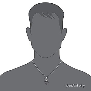 WithLoveSilver Solid 925 Sterling Silver Charm Hand Grenade Pendant