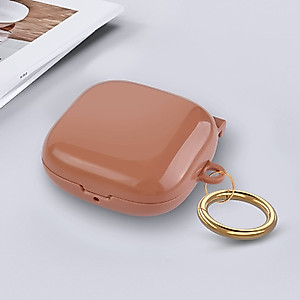 Beats Fit Pro Case Cover,AIRSPO Clear Case for Apple Beats Fit Pro 2021 Shockproof Protective Beats Fit Pro Earbuds Case Covers with Keychain (Dune)