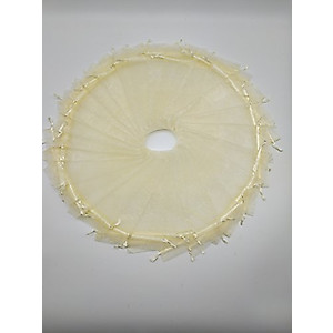 Ankirol 100pcs Sheer Organza Favor Bags 5x7'' for Wedding Bags Samples Display Drawstring Pouches (Champagne)