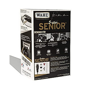 Wahl Professional 5 Star Series Senior Clipper #8545 - Great for Professional Stylists and Barbers - V9000 Electromagnetic Motor - Aluminum Housing