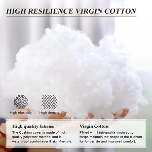 Outdoor/Indoor Swing Replacement Cushion, 2 or 3 Seats Bench Cushions with Backrest, Thicken 4" Recliner Seat Pad for Garden/Patio, Waterproof Premium Tufted Cushion with Ties(Light Grey-40x40x4in)