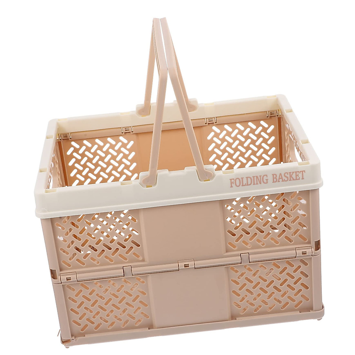 Yardwe 2pcs Picnic Basket Fruit Containers with Lids Toy Storage Bins Plastic Storage Bins with Lids Washing Tub Desk Organizer Basket Grocery Shopping Baskets Household Storage Bin Eggs