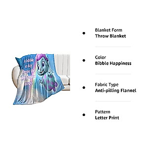 ASDPIHNK Bibble Meme Blanket Bibble Happiness Funny Blankets Novelty Soft Plush Throw Blanket Super Fuzzy Warm Lightweight Thermal Fleece Blankets for Couch Bed Sofa All Season 50''x 60''