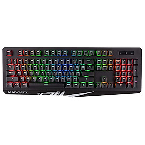 Mad Catz KS13MMUSBL000-0JI Gaming Keyboard, S.T.R.I.K.E. 4, Mechanical Keyboard, English US Layout, RGB16.8 Million Colors, 18 RGB Lighting Patterns, Authentic Japanese Product