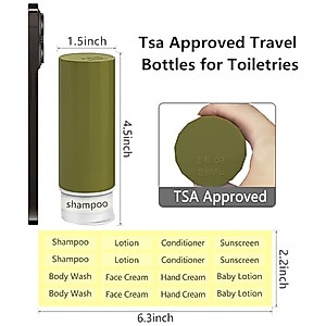 Yolaist 4 Pack Travel Bottles for Toiletries, TSA Approved Travel Size Bottles Leakproof Silicone Portable Refillable Travel Containers for Shampoo Conditioner Body Lotion Soap Liquids (3oz 89ml)