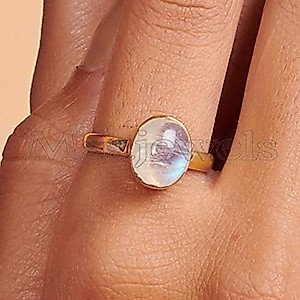 Dainty Moonstone Ring, Rainbow Moonstone Gemstone Ring, Handmade Silver Ring, Rainbow Moonstone Ring, Sterling Silver, Statement Ring, Bohemian Ring, Mother’s Day Gift, Gift For Girls