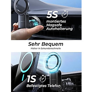 LISEN Fits MagSafe Car Mount - [30 Super Magnets] Magnetic Car Phone Mount, Air Vent Cell Phone Holder Clip, Automobile Car Phone Hold for iPhone 15 14 13 12 Pro Max Plus & MagSafe Case & All Phones