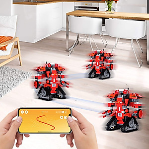 ritastar APP Remote Control Robot Building Blocks Creative Toolbox Educational Smart Tracked RC Robotics Building Bricks Set Kit S.T.E.M Learning Toy Gift for Boys Girls Kids 8 and Above(Red,392pcs)