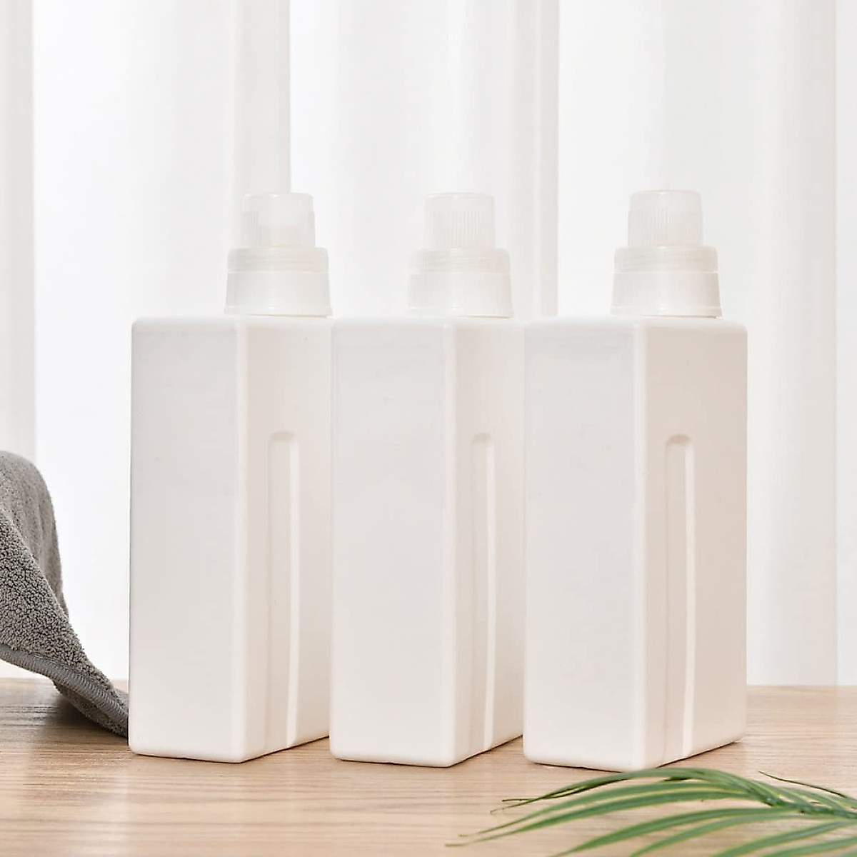 CIYODO 1000ml Empty Laundry Bottles Reusable Refillable Storage Bottle for Lotion Shampoo