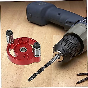 PLAFOPE Pocket Hole Jigs Kit 1 Set Pocket Hole Self Centering Drill Bit Aluminum Alloy Hole Punch Pocket Power Tool Accessory Jigs
