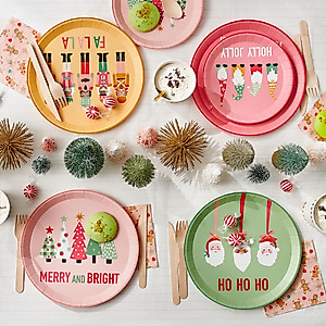 Coterie - Striped Paper Tablecloth | Beautiful Soft Striped Paper Tablecloth for Bridal and Baby Shower, Tea Party, Garden Party, Birthday Party | 8.5' by 4.5' (Pink)