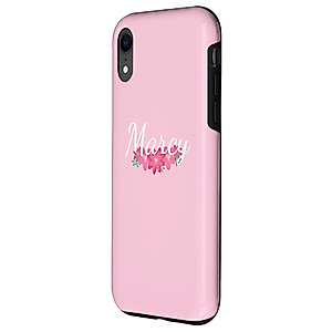 iPhone XR Marcy - Custom Floral Phone Cover Pink Personalized Case