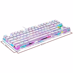 XYLXJ Mechanical Gaming Keyboard RGB LED Rainbow Backlit Wired Keyboard