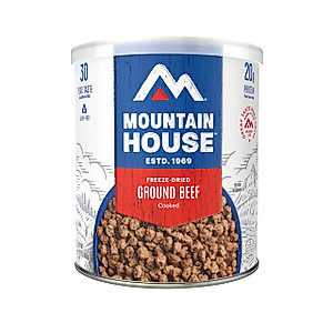 Mountain House Cooked Ground Beef | Freeze Dried Survival & Emergency Food | #10 Can | Gluten-Free