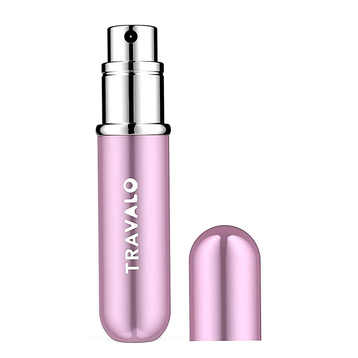 Travalo Classic Perfume Atomizer - U refill system - Elegant Metal Travel Atomiser - TSA Flight Approved Portable Mini Refillable Empty spray Bottle Glass-free Scent Pump Case - Pink 0.17 oz / 5ml