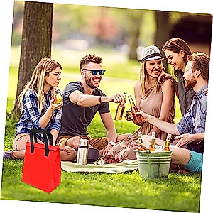 ULTECHNOVO 6pcs Insulation Bags Heat Bags for Food Blank Tote Bags Repisa Drink Delivery Carrier Grocery Bags Seafood Preservation Bag Pizza Delivery Bag Heat Preservation Bag Hot and Cold