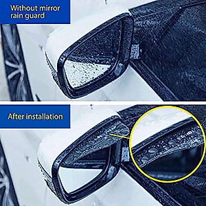 Goodyear Side View Mirror Guards, Pair, Flexible Plastic Protection to Improve Clarity, Visibility, and Road Safety, Protects Against Rain, Snow, and Dirt, Includes 2 License Plate Frames - GY003798