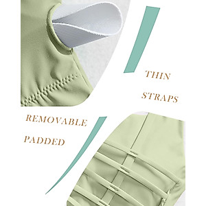 Pfreesea Longline Sports Bra for Women Sexy Open Back Workout Crop Tops Strappy Yoga Tank Top with Built in Bra