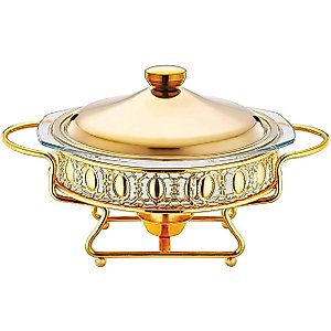 FLTRGO Food Warmer for Parties Buffets, Food Warming Tray Chef Chafing Dish Buffet Set, Stainless Steel Chafer and Buffet Warmers Sets, Catering Buffet Mini Hot Pot Outdoor Picnic Household