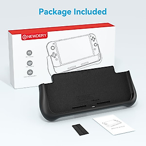 NEWDERY External Battery Station for Nintendo Switch/Switch OLED, 10000mAh Backup Charger Case Support PD Quick Charging with 2 Extra Game Card Slots Adjustable Kickstand for Nintendo Switch