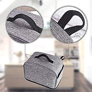 iFedio 2 Slice Toaster Cover with Two Pockets for Storing knife,Grey