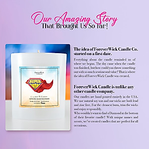 Super MOM Surprise Candle with Diamond Inside | Foreverwick Candles | Scented Soy Candles Gifts for Women Anniversary Candle Wax | Mom Candles All-Natural Organic Soy Candle 14oz | 70h