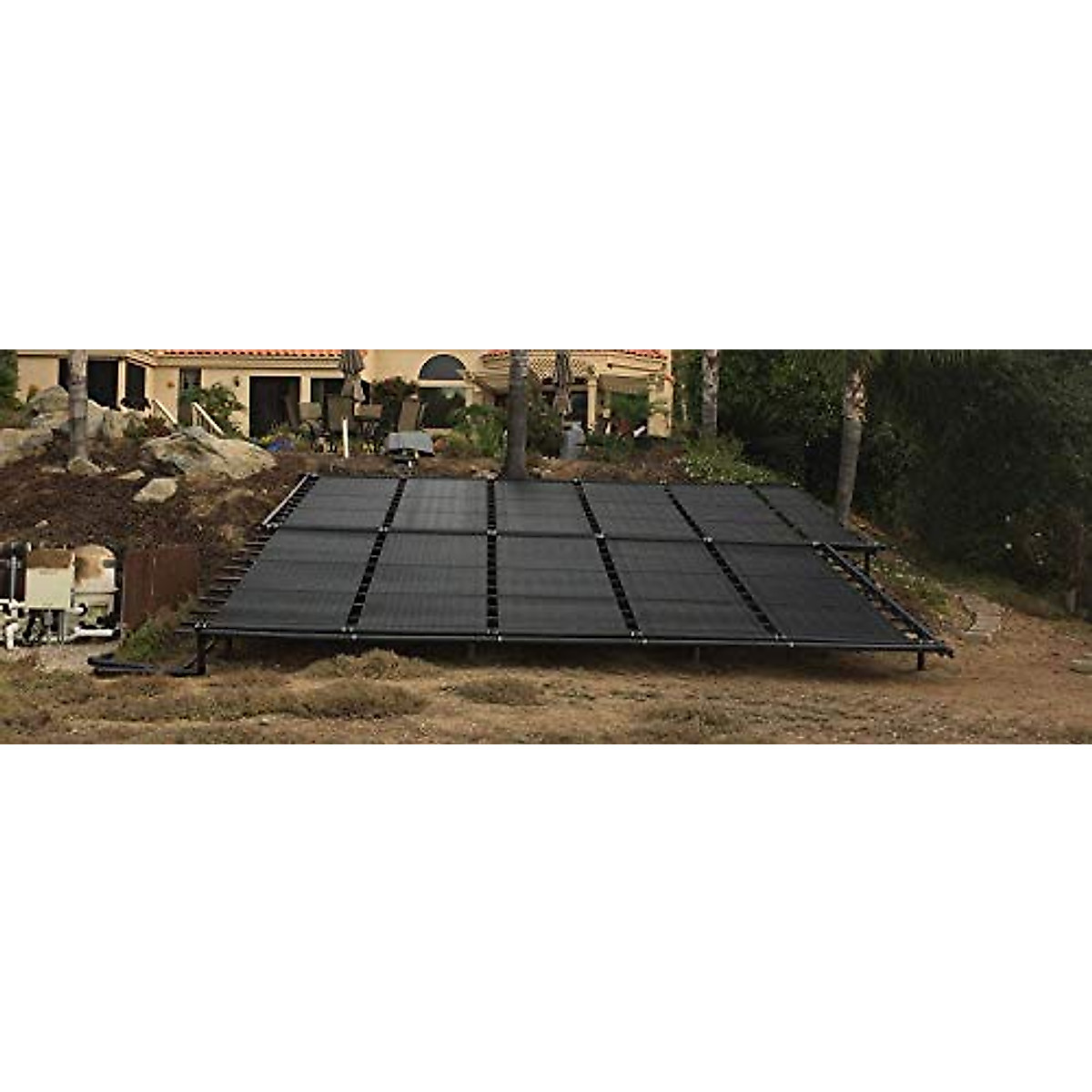 SolarPoolSupply High-Performance Solar Pool Heater Panel Replacement - 15-20 Year Life Expectancy - Extreme Durability + Easy Install + High-Heat Performance (4' X 8' / 1.5" I.D. Header)